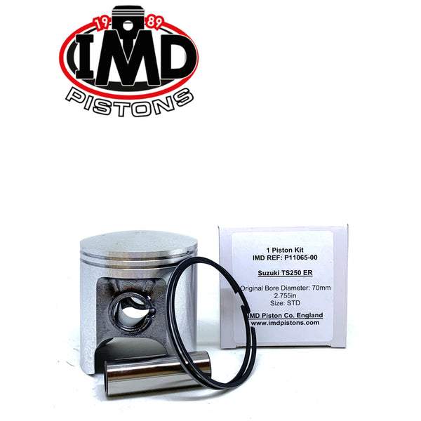 SUZUKI TS250ER PISTON KIT (1) Available now, with IMD. – IMD Pistons